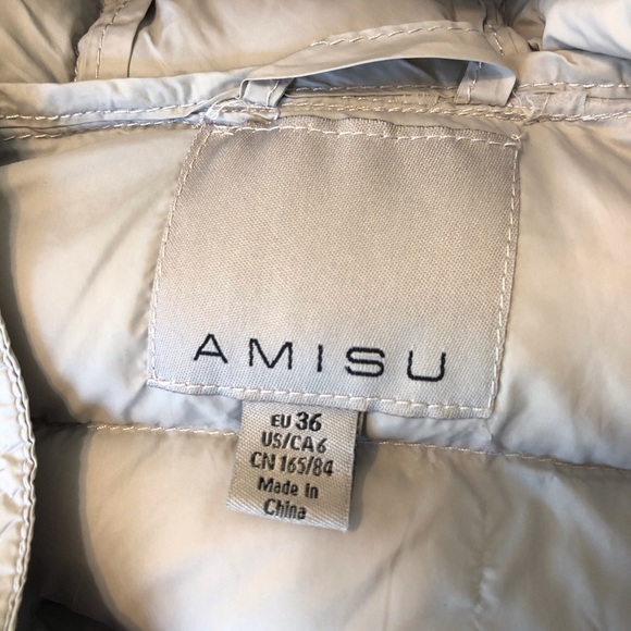 Amisu | Jackets & Coats | Amisu Gray Puffer Jacket | Poshmark